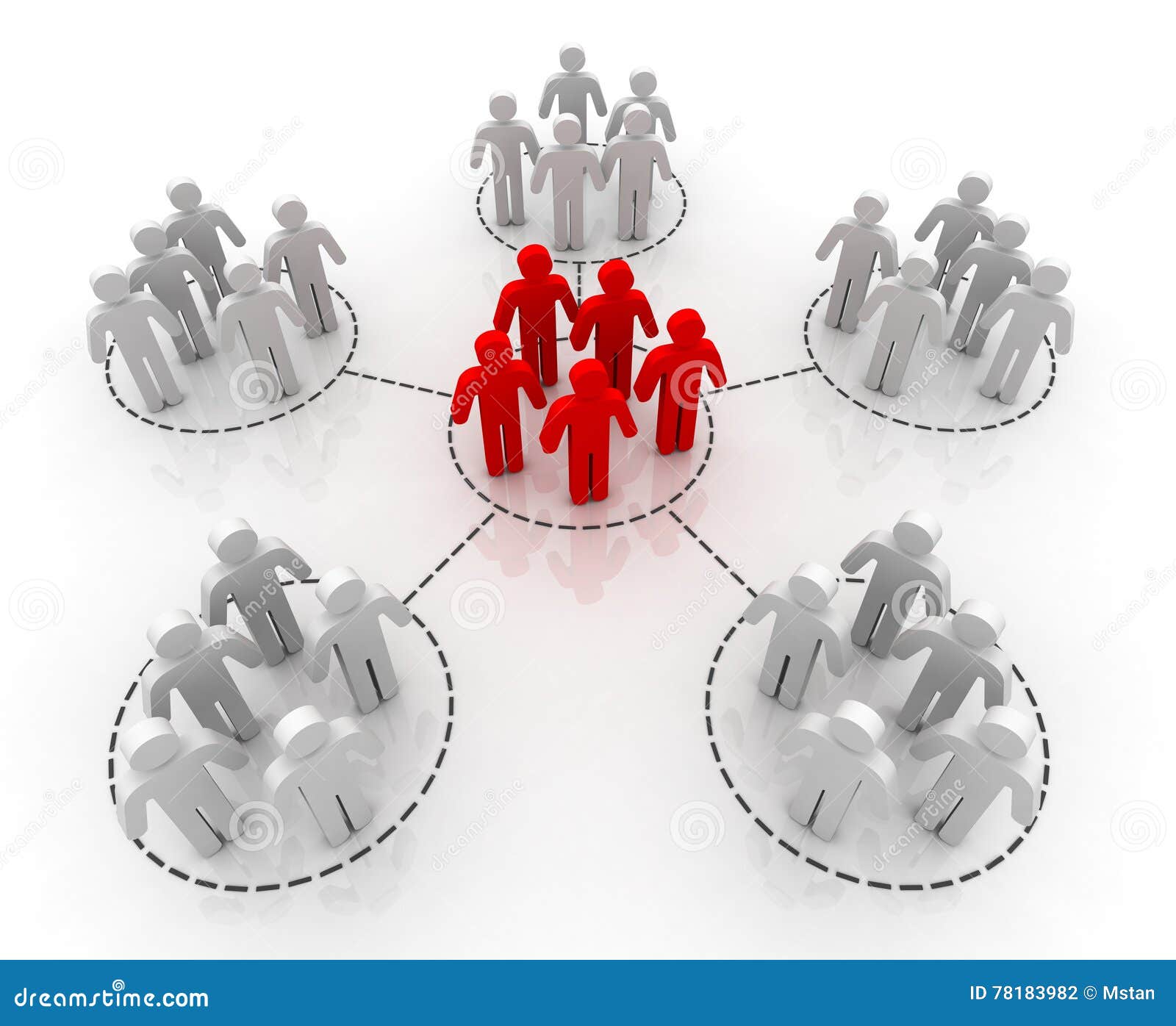 People Network Connections 3d Illustration Stock Illustration ...