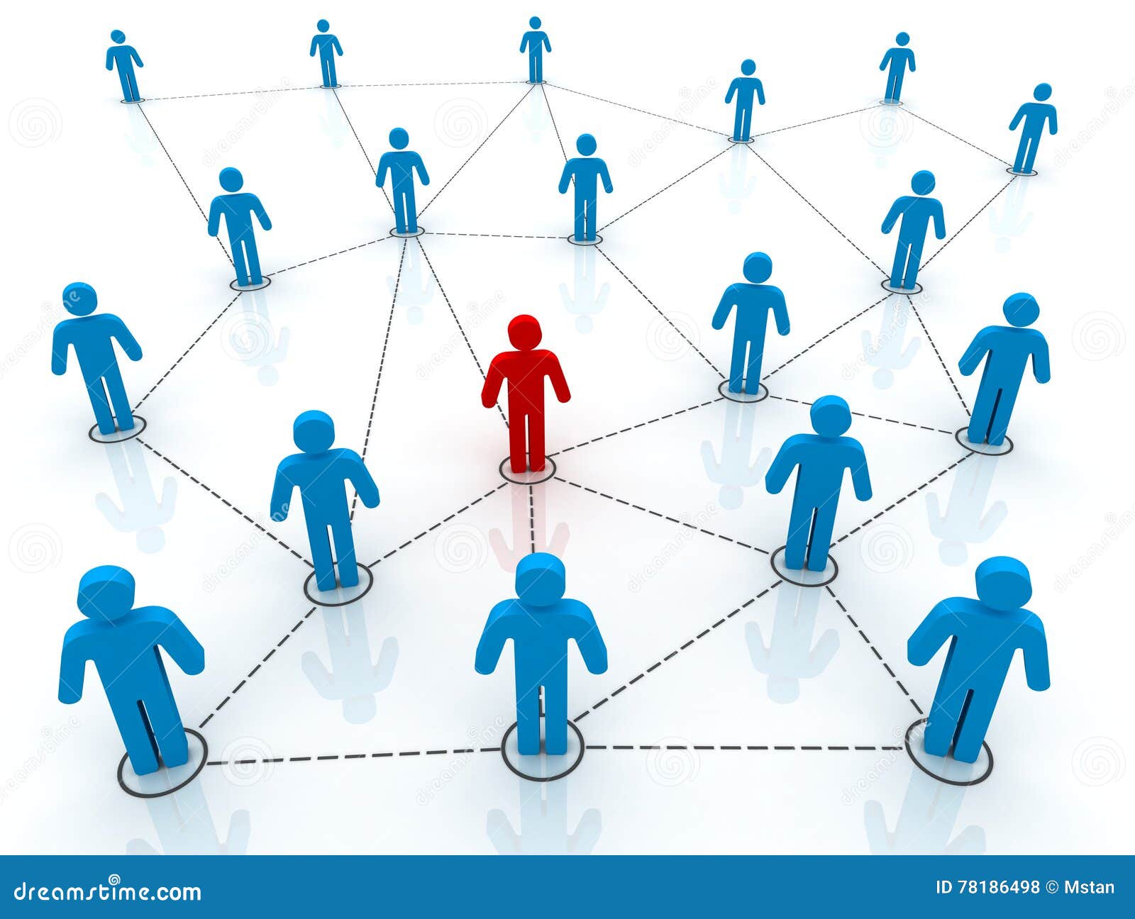 People Network Connections 3d Illustration Stock Illustration ...