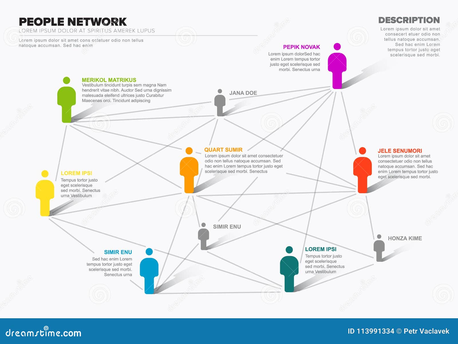 People network 3d chart stock vector. Illustration of corporate - 113991334