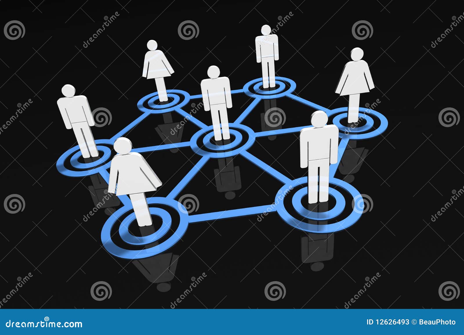 People Network - Men and Women Stock Illustration - Illustration of ...