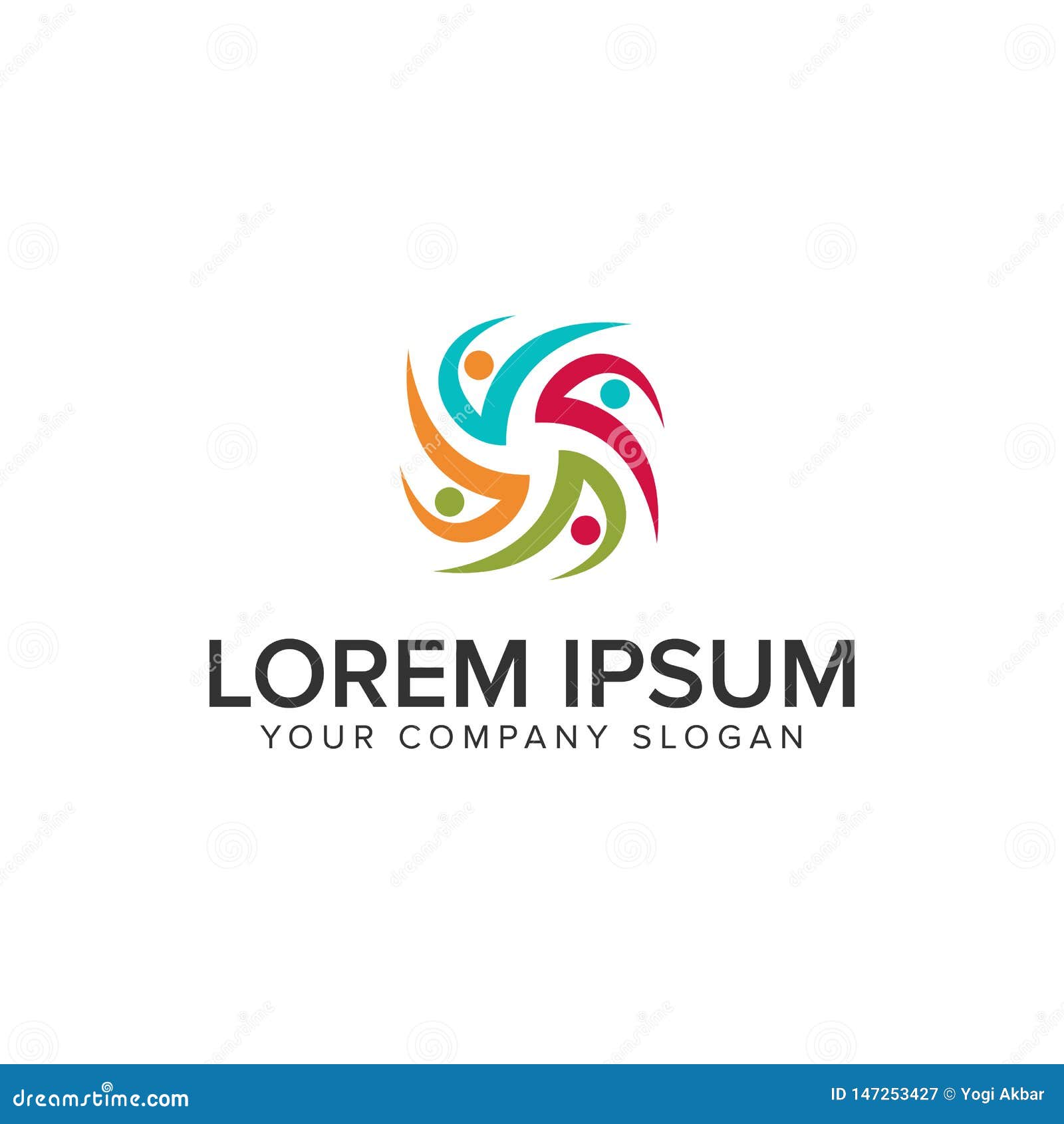 People Network Partners Logo Design Concept Template Stock Vector ...