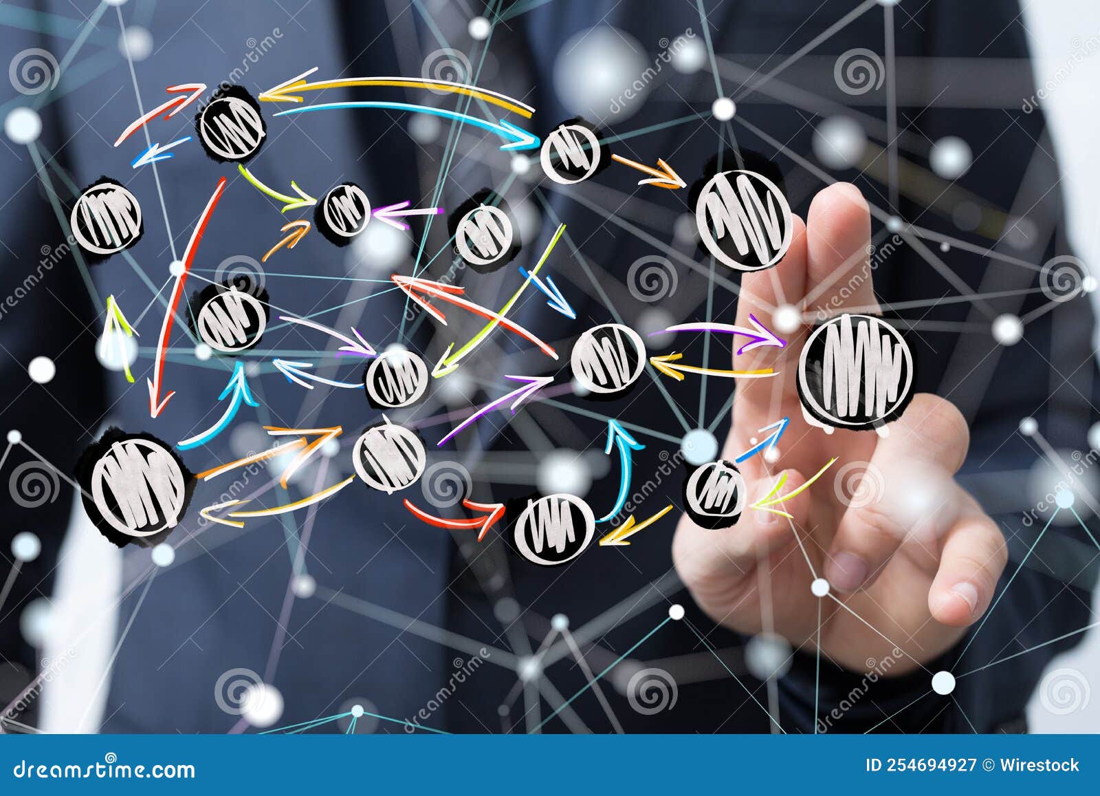Network Structure HR - Human Resources Management Stock Image - Image ...