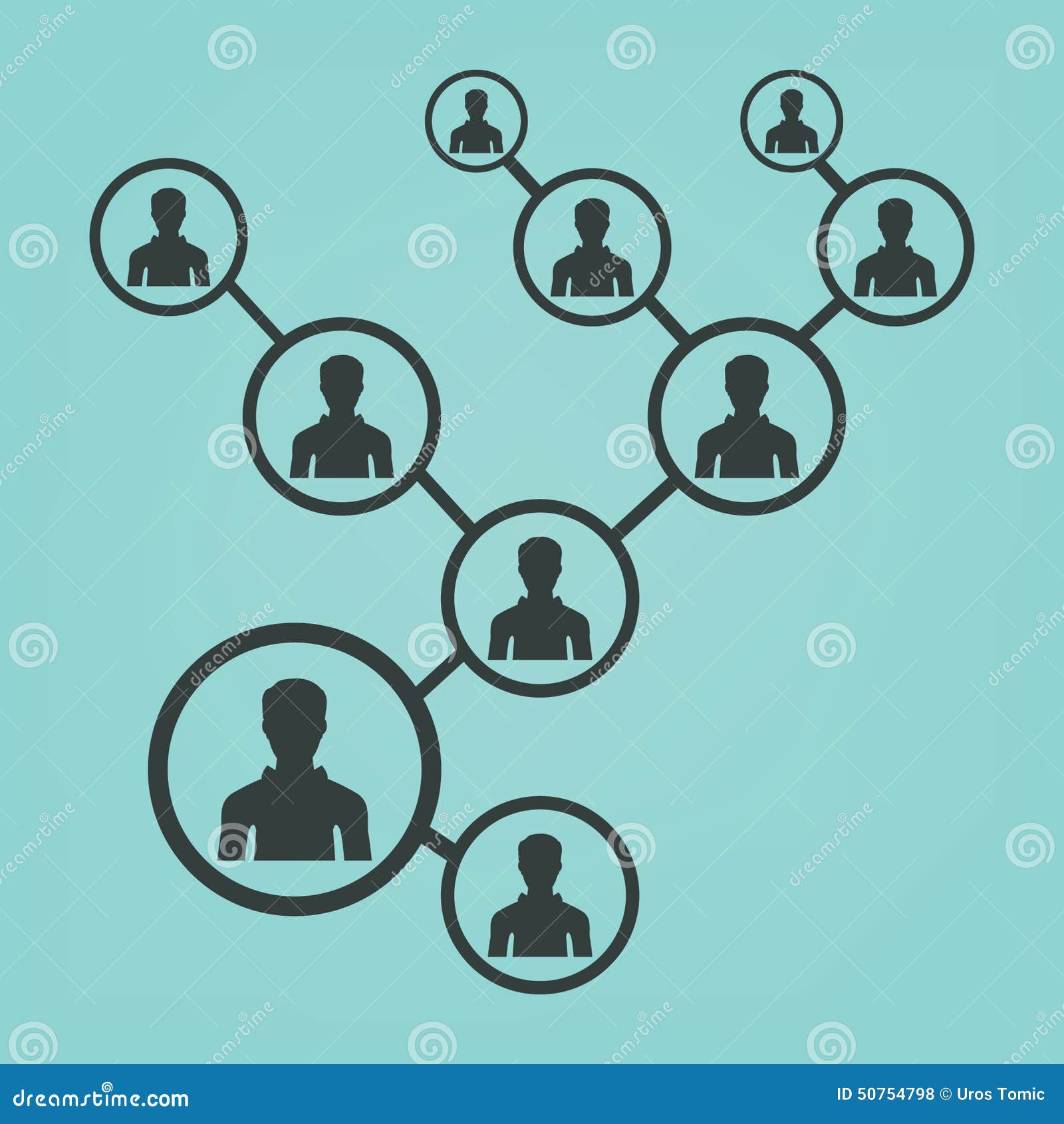 People Network Vector Icon. Stock Vector - Illustration of networking ...