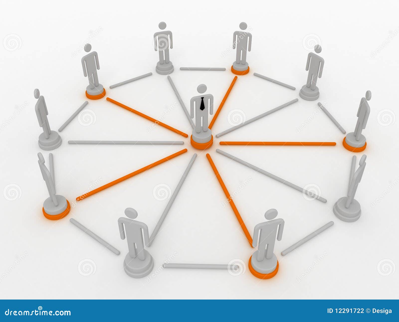 People in a Networked Crowd. Stock Illustration - Illustration of crowd ...