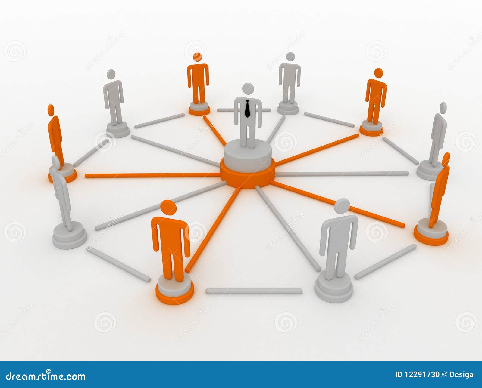 People in a Networked Crowd. Stock Illustration - Illustration of ...
