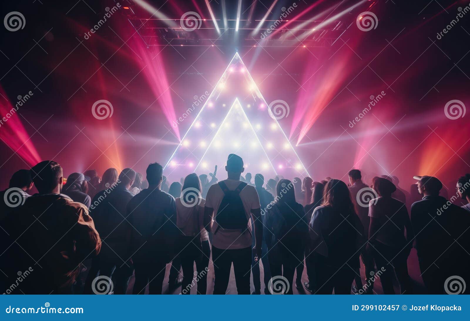 People at a Night Party Full of Pulsating Lights. Stock Image - Image ...