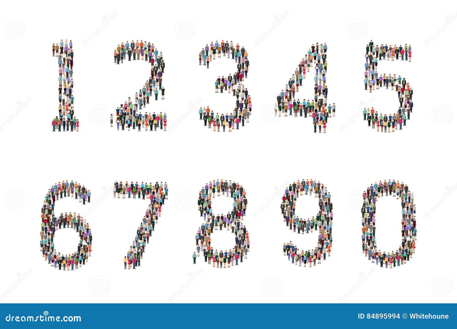 People numbers collection stock vector. Illustration of business - 84895994