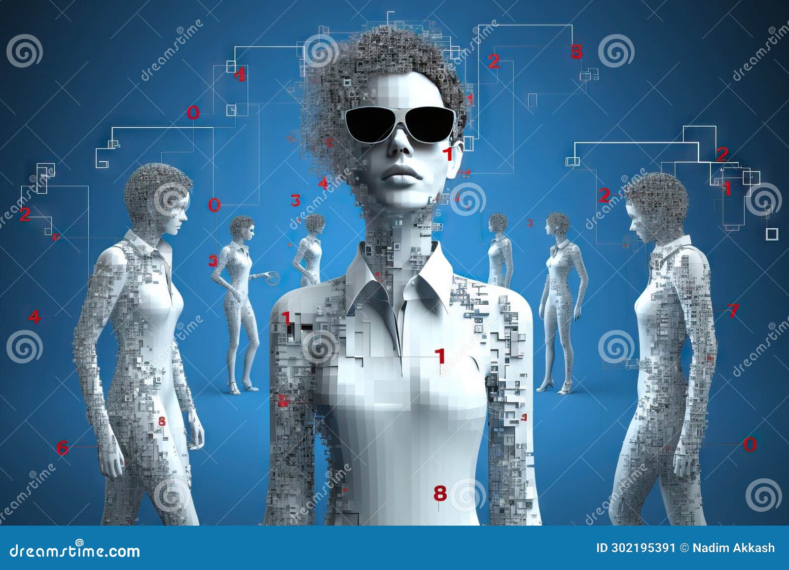 People numbers (style 02 stock illustration. Illustration of woman ...