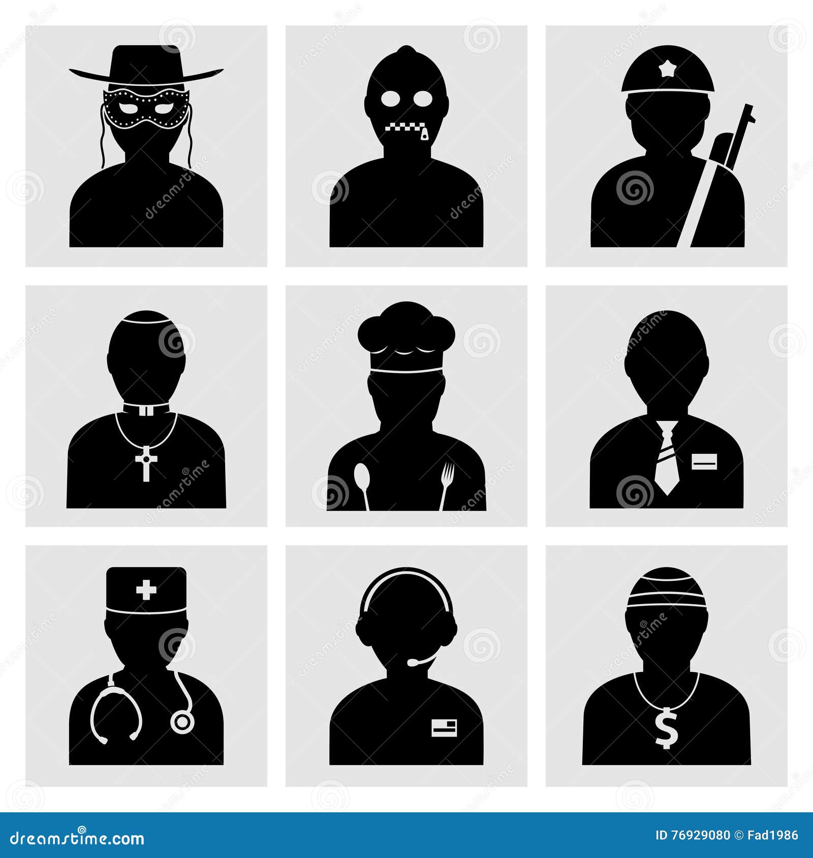 People Occupations Coloring Page Cartoon Vector | CartoonDealer.com ...