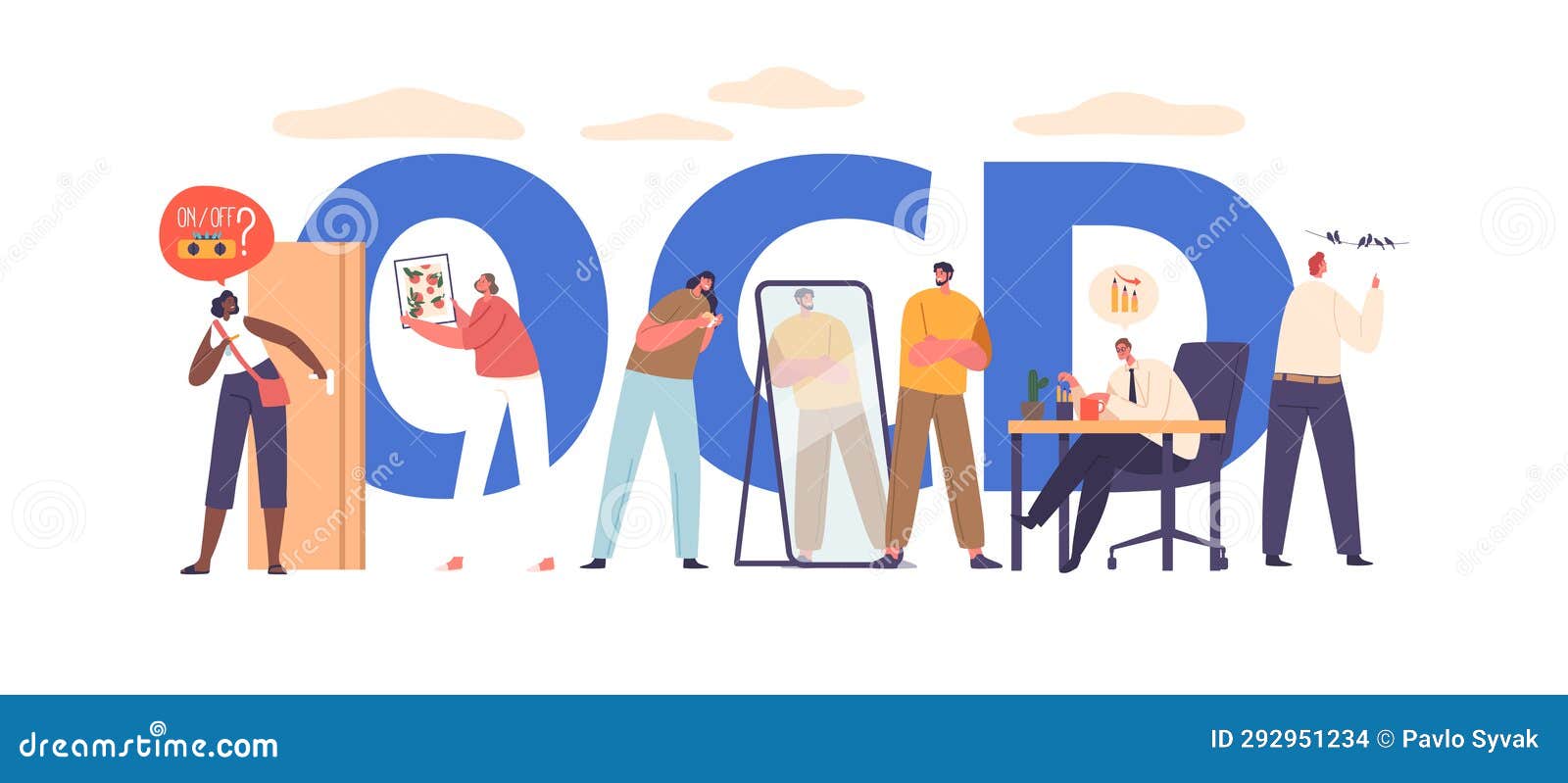 Compulsions And Human Mind - Pictured As Word Compulsions Inside A Head ...