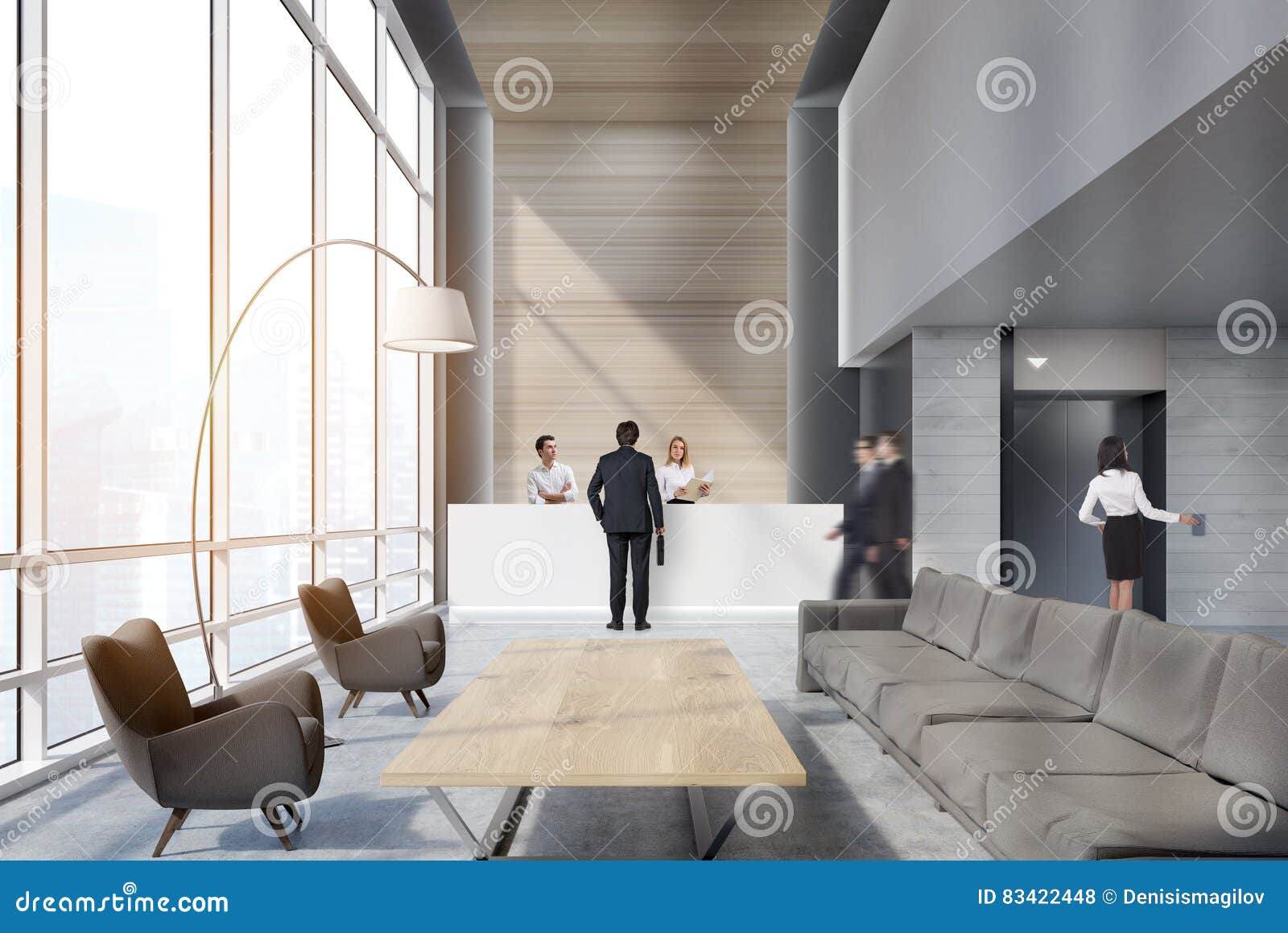 People in an Office Waiting Area Stock Photo - Image of area, modern ...