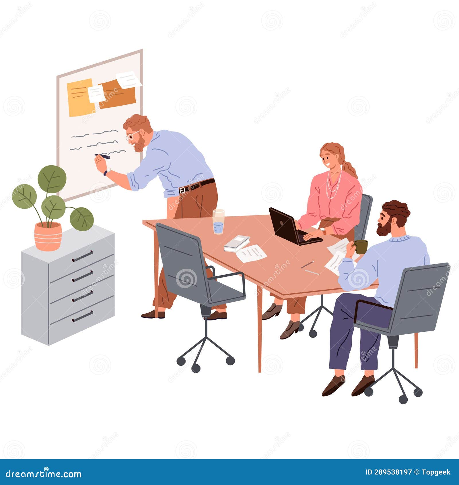 People Office Work. Office Workers Value Contributions of Each Team ...