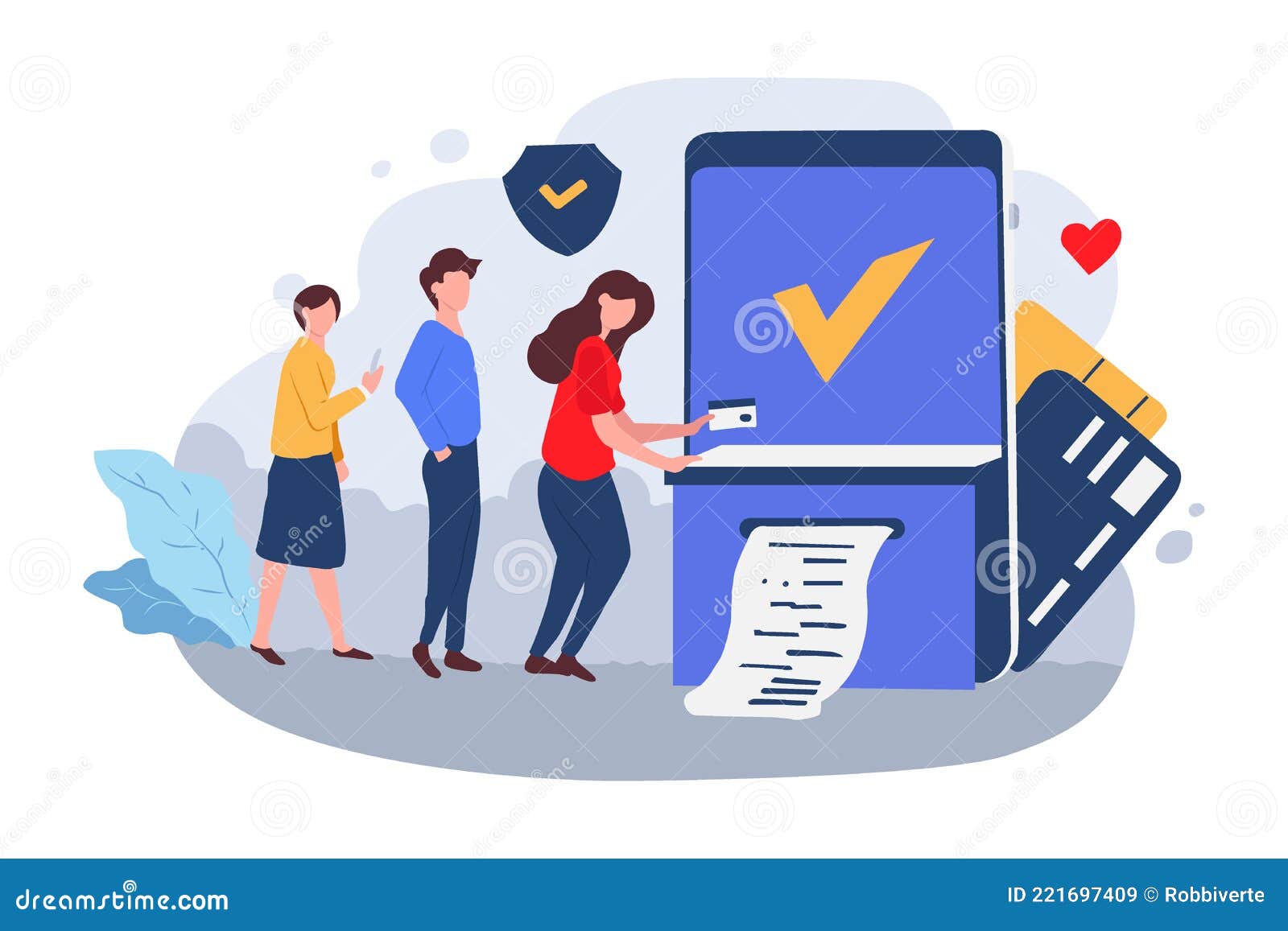 Payment Transaction Bill Declined Or Money Transfer Alert Or Caution ...