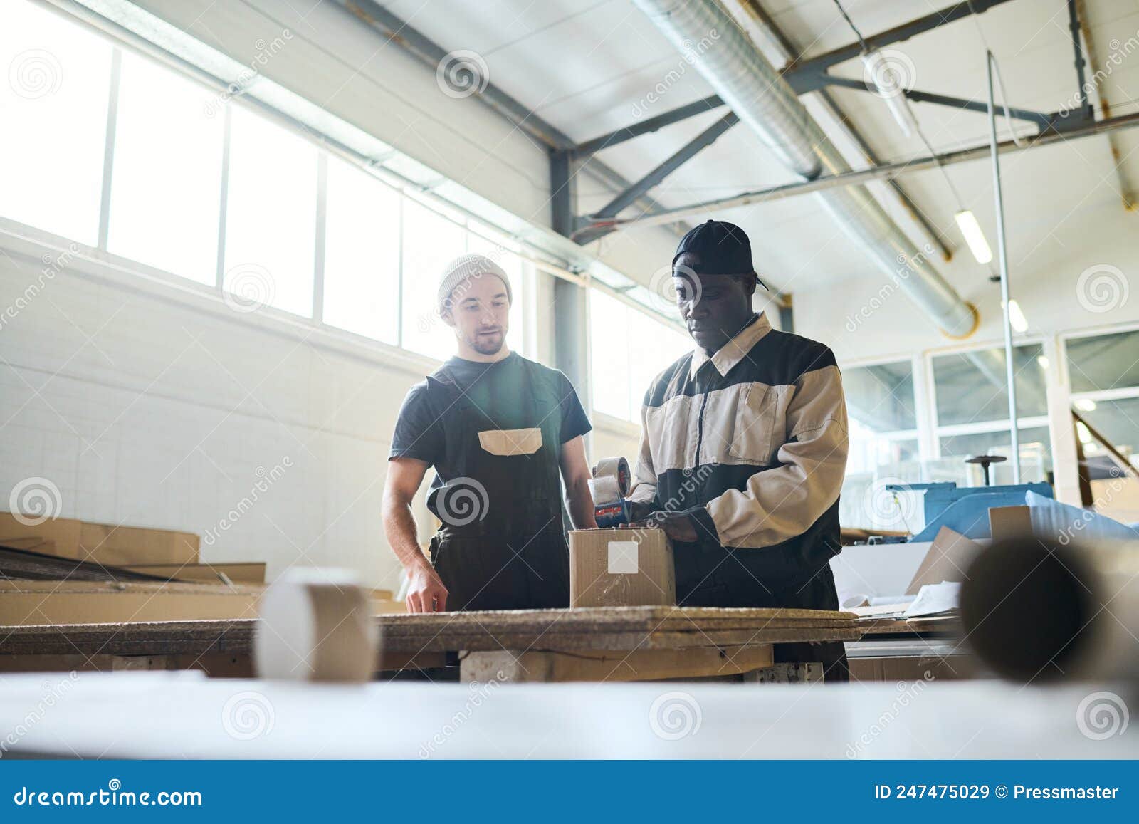 People Packing Products at Warehouse Stock Image - Image of uniform ...