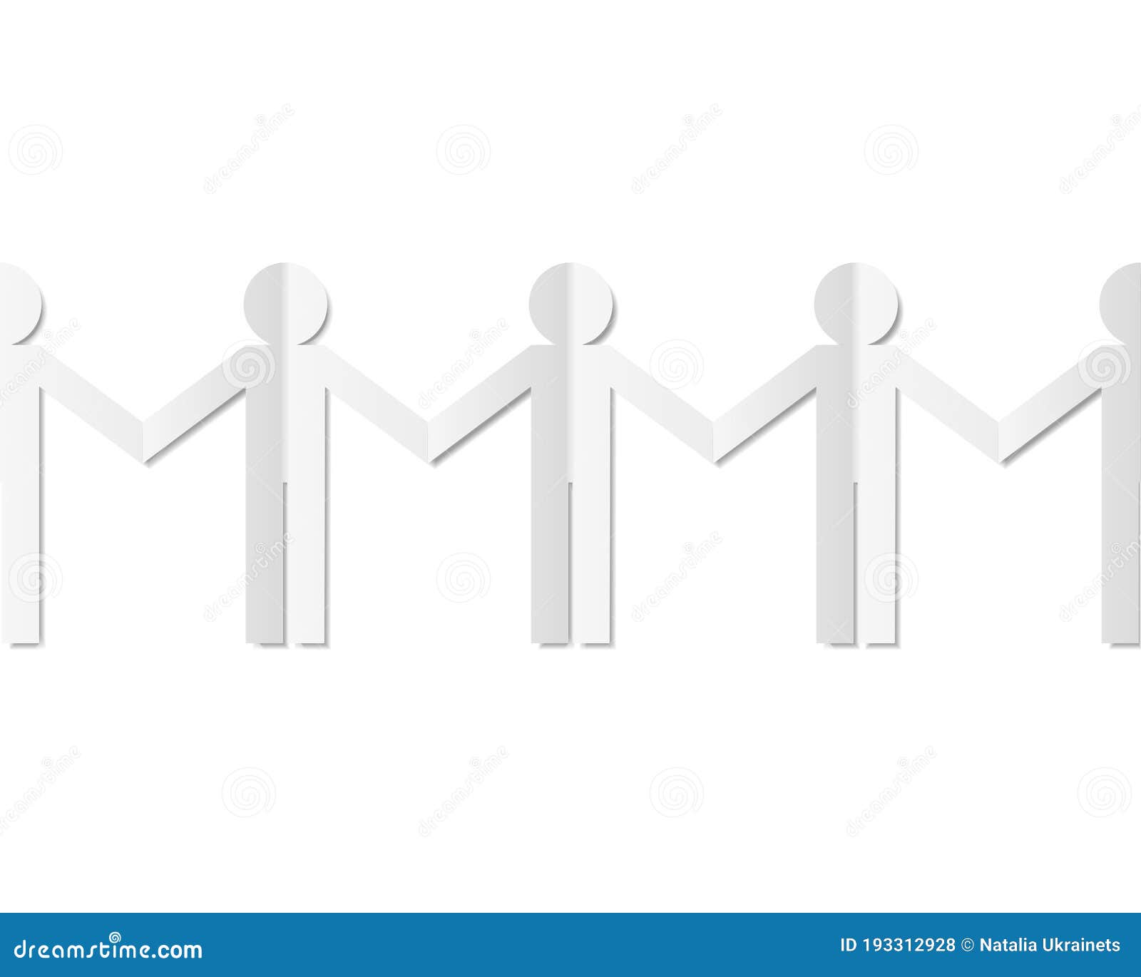 People Paper Chain stock vector. Illustration of white - 193312928