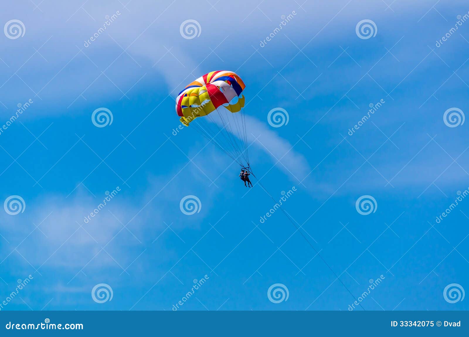 People on Parachute in the Blue Sky Stock Image - Image of nature ...