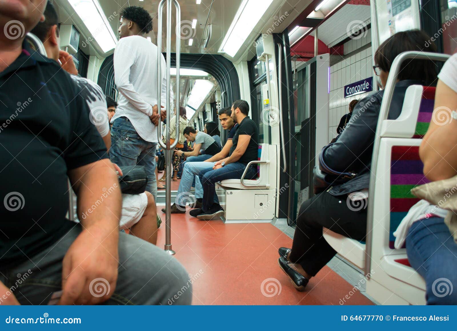 People in Paris subway. editorial image. Image of city - 64677770