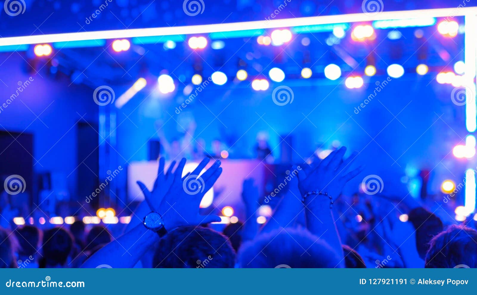 People Partying at Trance Concert Stock Image - Image of hand ...