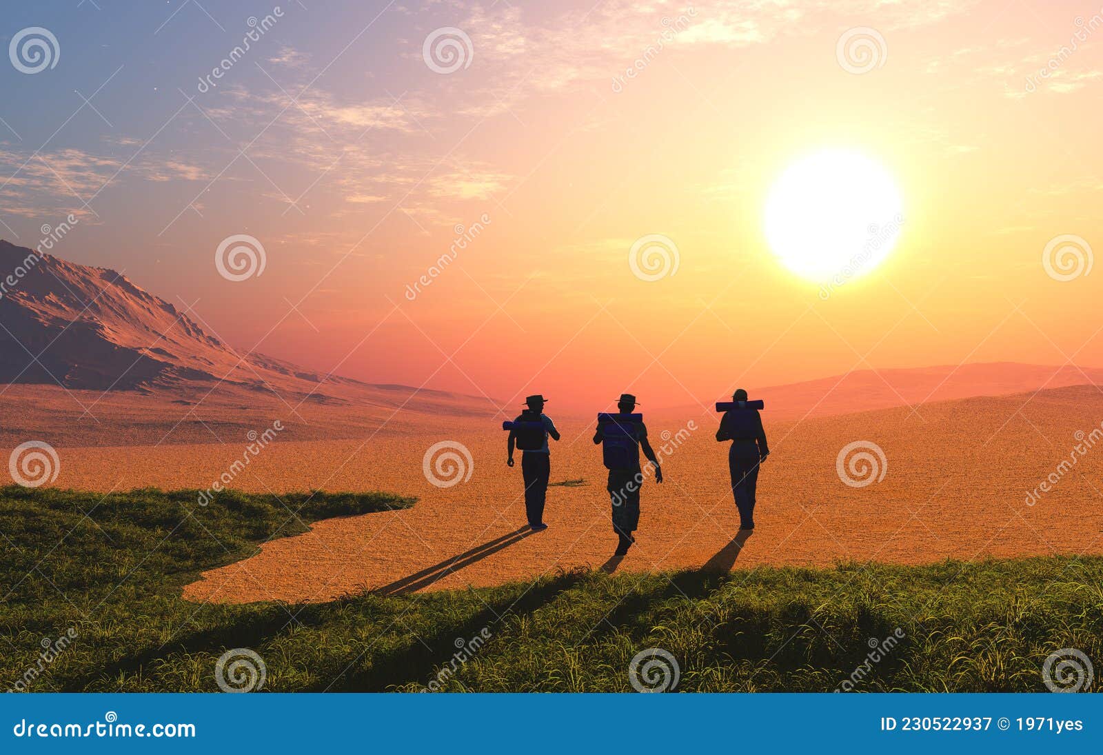 People on the path stock illustration. Illustration of outdoors - 230522937