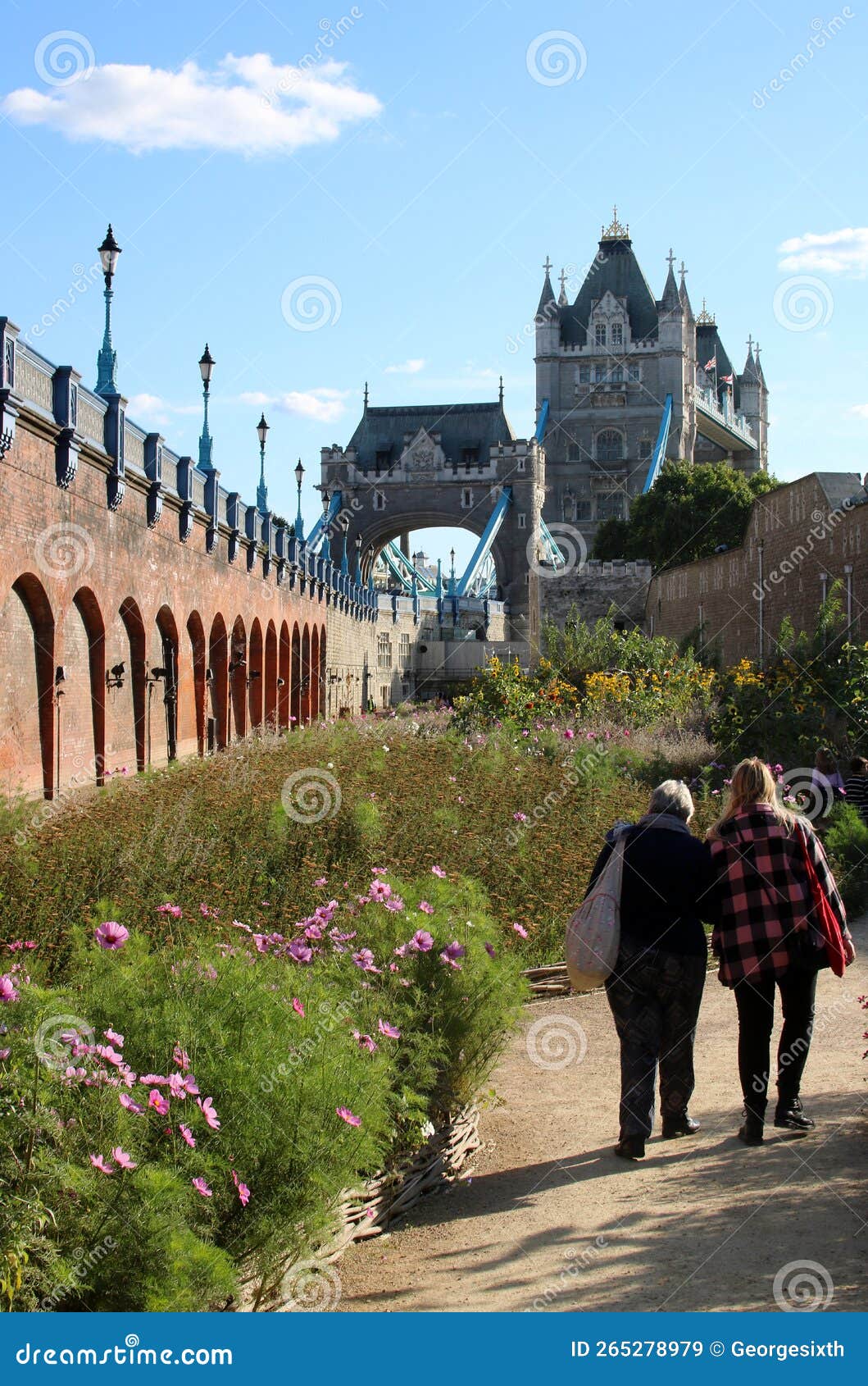 People on Path Superbloom Tower of London Moat Stock Image - Image of ...