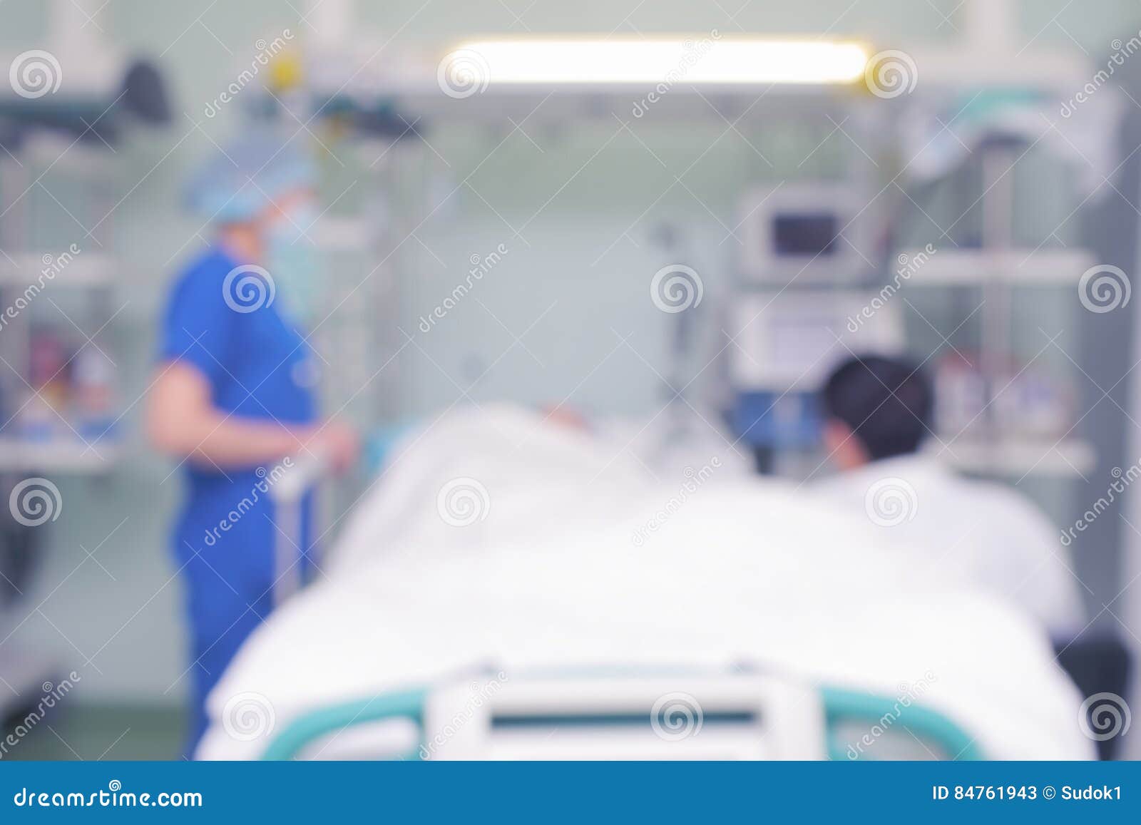 People at the Patient Bed, Unfocused Background Stock Image - Image of ...