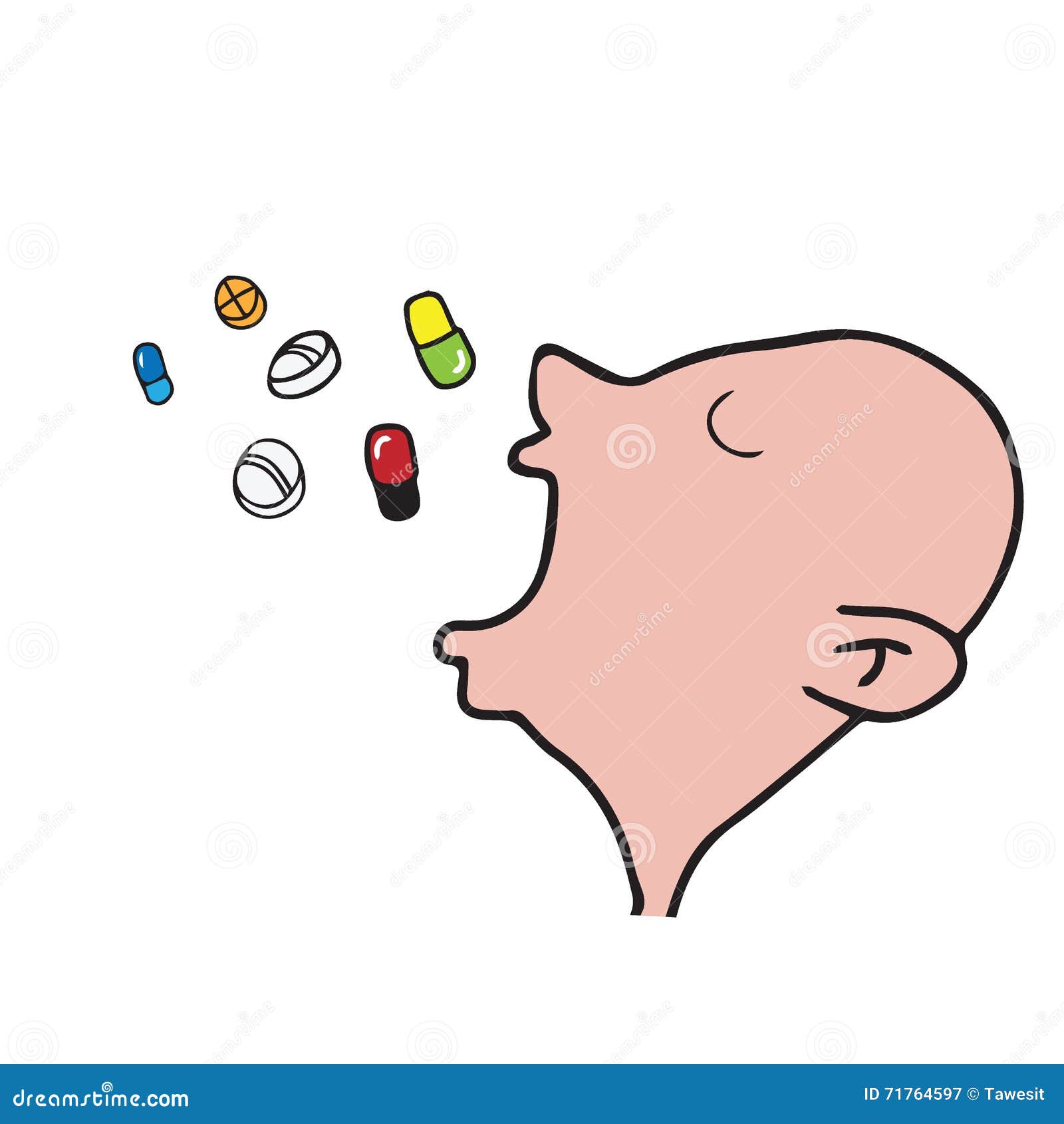 People Patient Taking Medicines Cartoon Stock Vector - Image: 71764597
