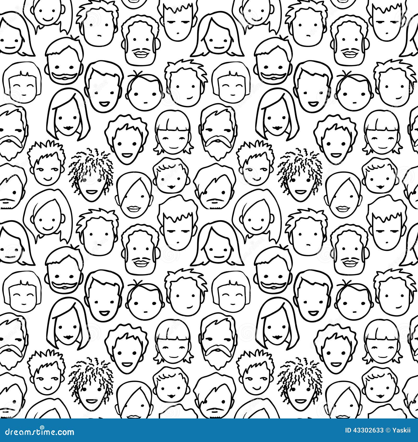 People pattern stock vector. Illustration of people, adult - 43302633