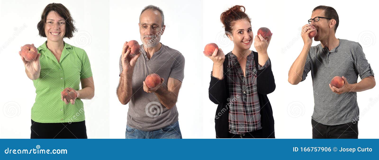 People with Pech on White Background Stock Photo - Image of fresh ...