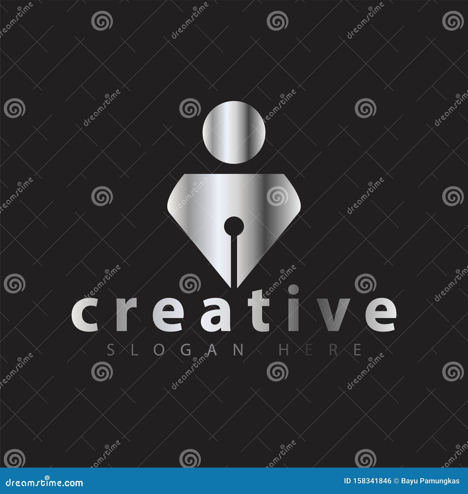 People Pen Logo Vector Template Stock Vector - Illustration of ...