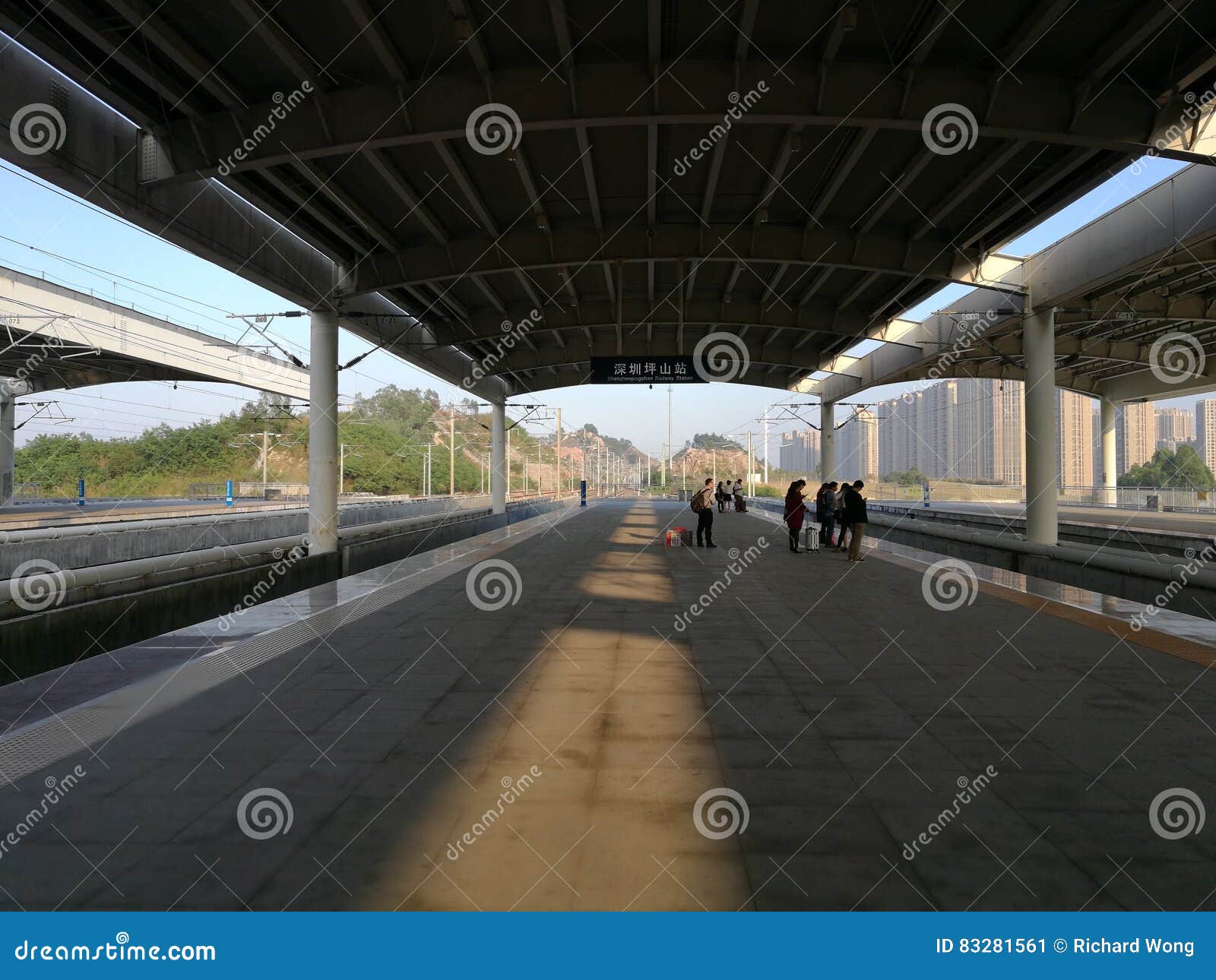 People Pending in Railway Station Platform for the CRH Arriving ...