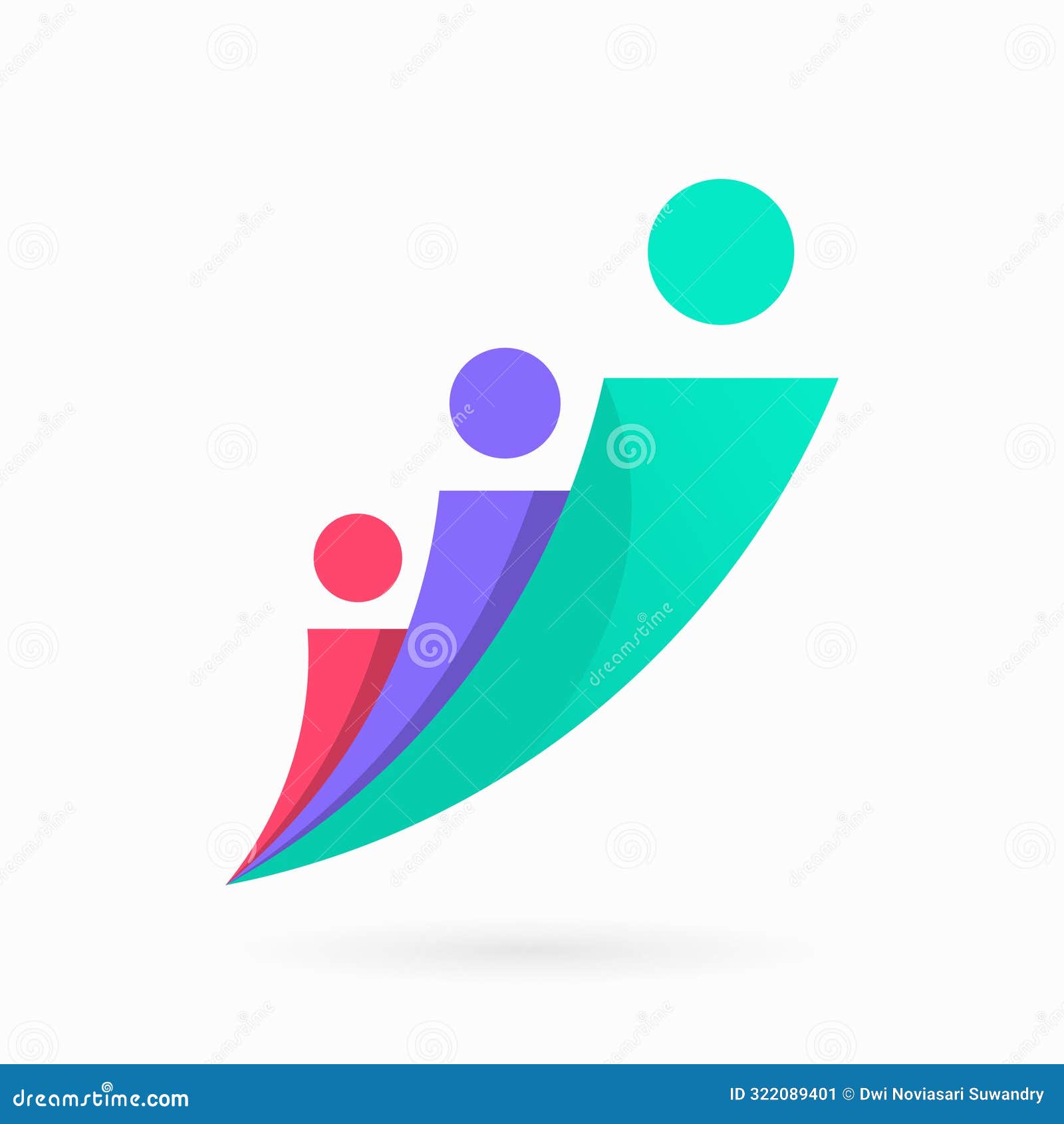 People Personal Grow Logo Design Template Stock Vector - Illustration ...