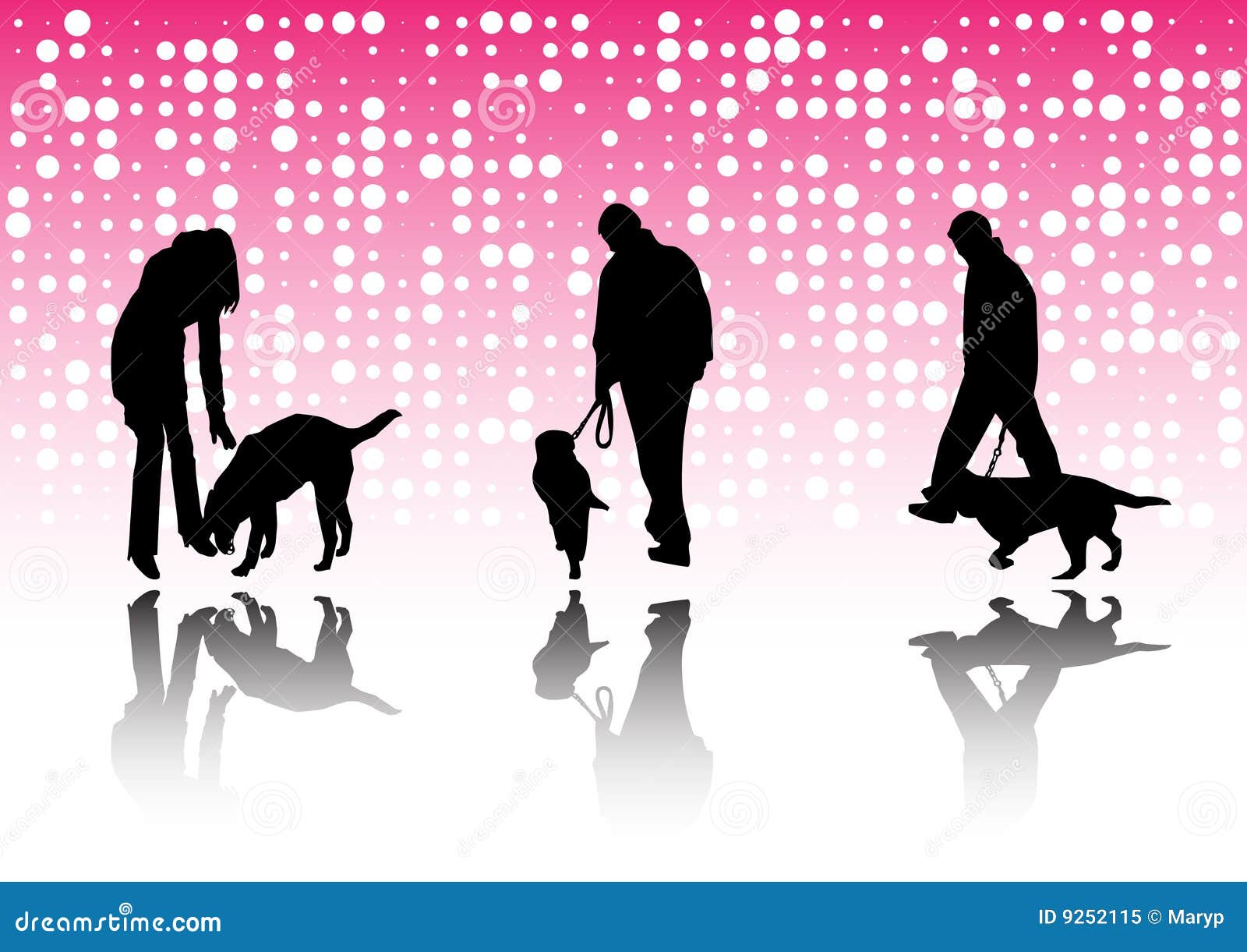 People and pets stock vector. Illustration of couple, woman - 9252115
