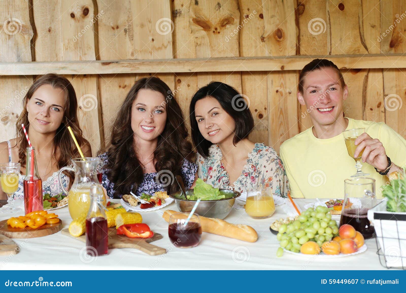 People on the picnic stock image. Image of girl, natural - 59449607