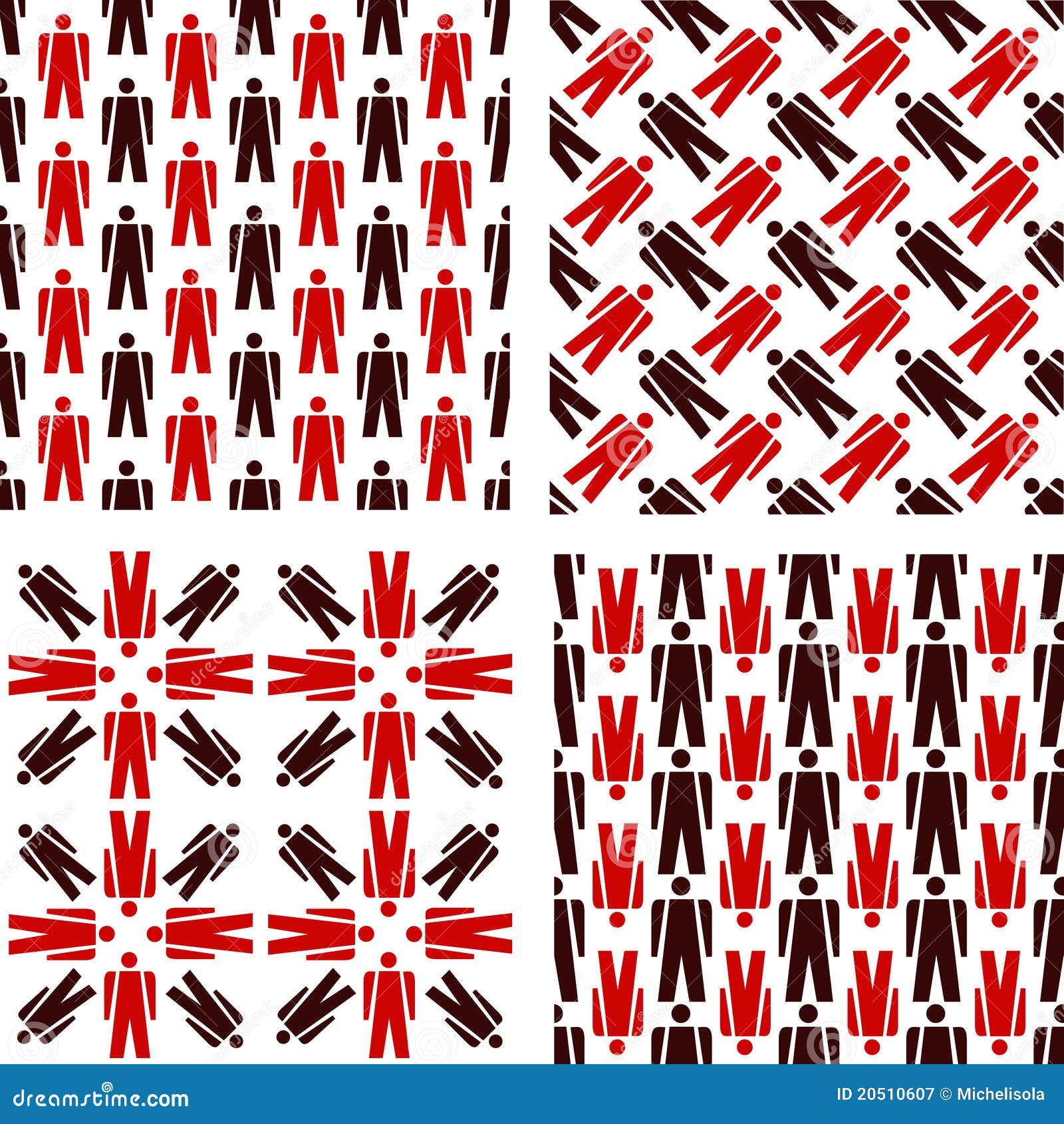 People Pictogram Seamless Pattern Stock Vector - Illustration of ...