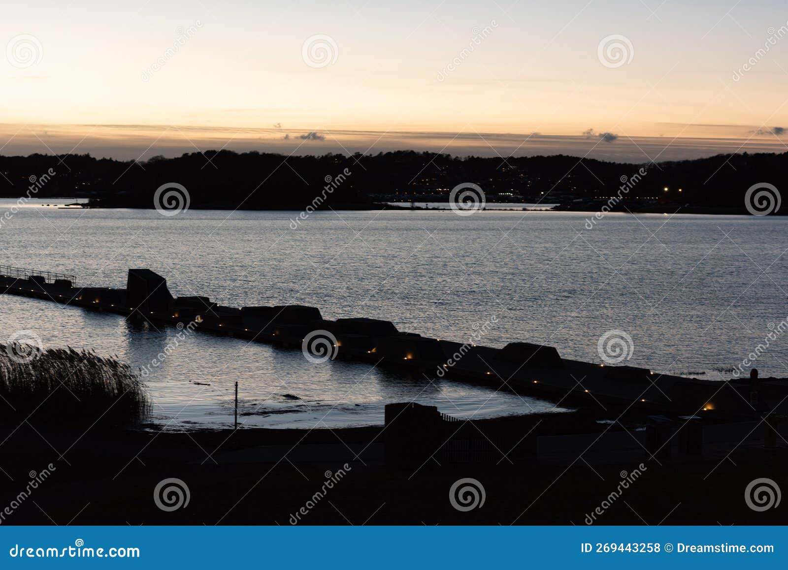 People on a Pier at Night.. Stock Photo - Image of blue, landscapes ...