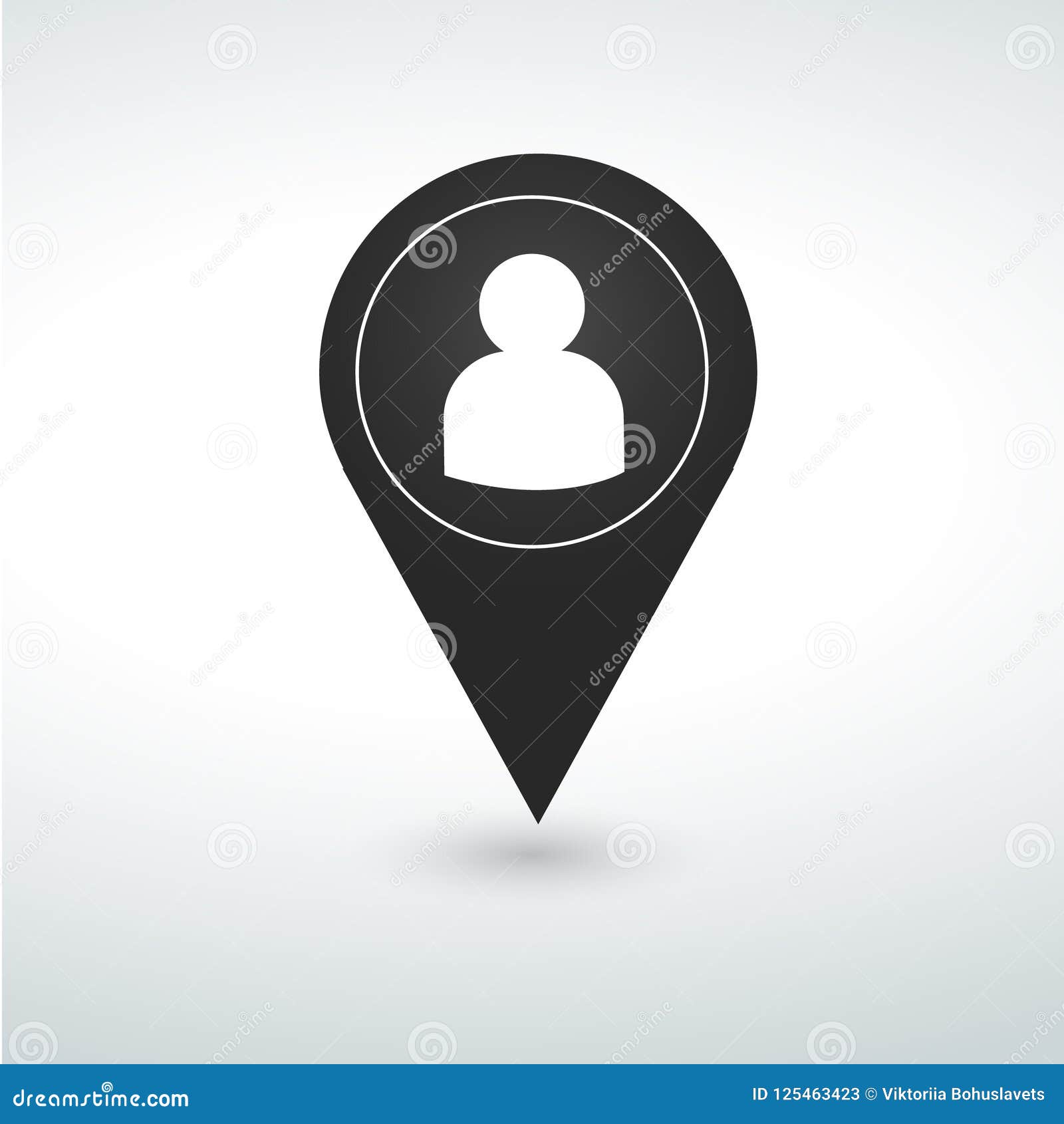 People Pin Map Pin Icon on a White Background Stock Illustration ...
