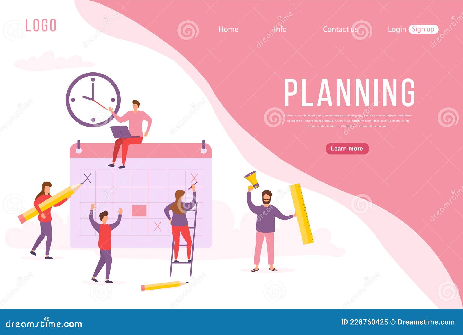 People Planning Concept, Group Characters are Developing a Plan ...