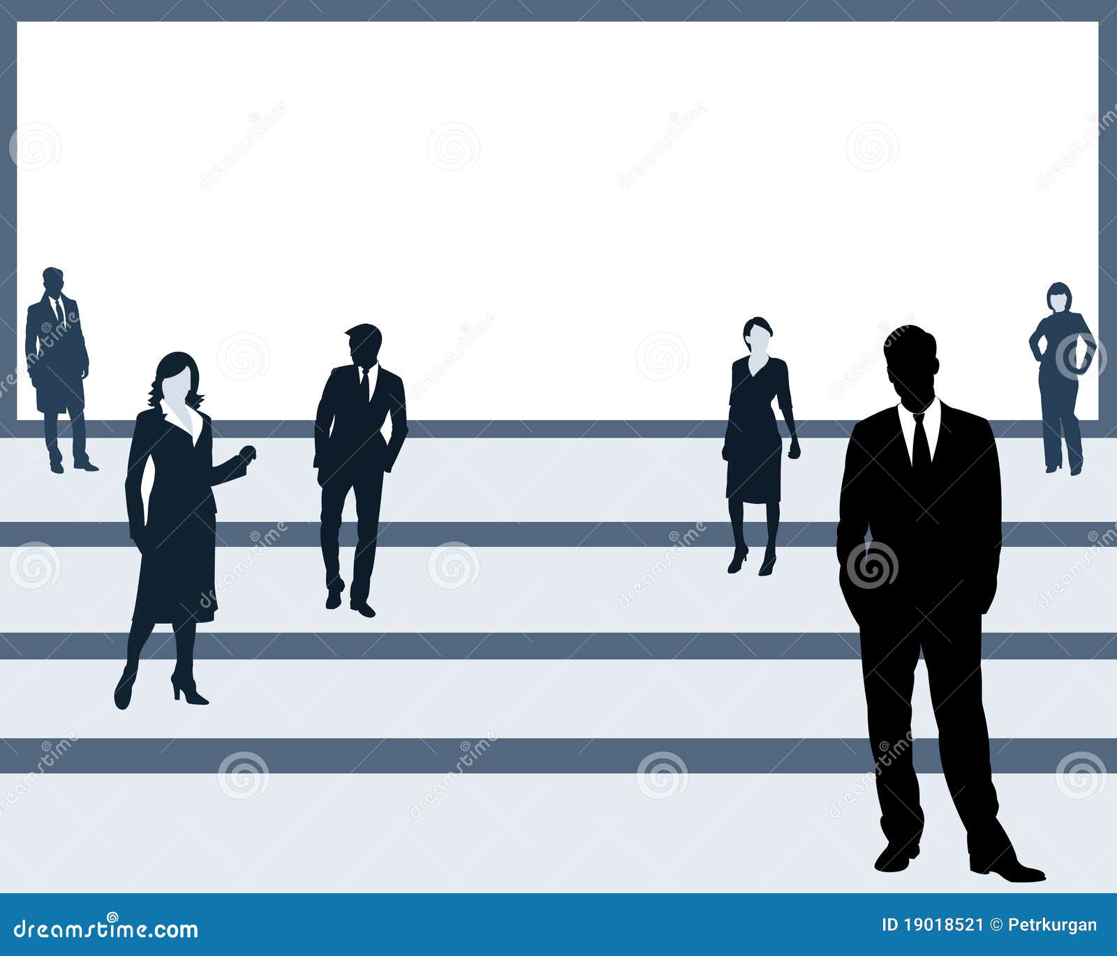 The people on a platform stock vector. Illustration of businessman ...