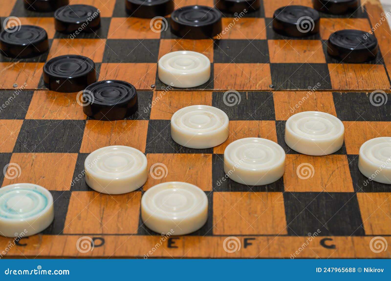 People Play Checkers on a Chessboard Stock Photo - Image of nature ...