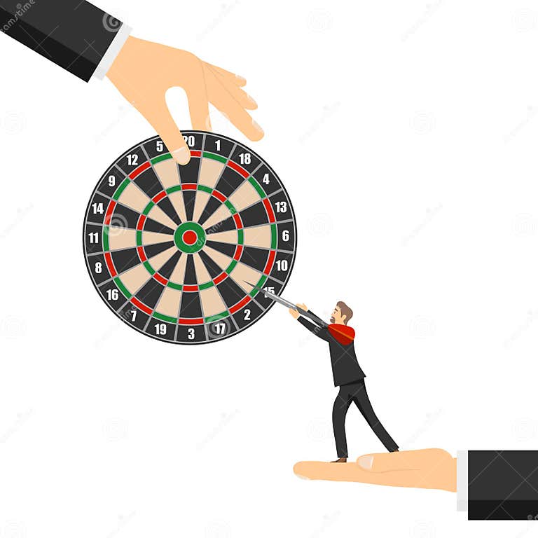 People Play Darts. a Circle for Playing Darts with Darts Stock ...