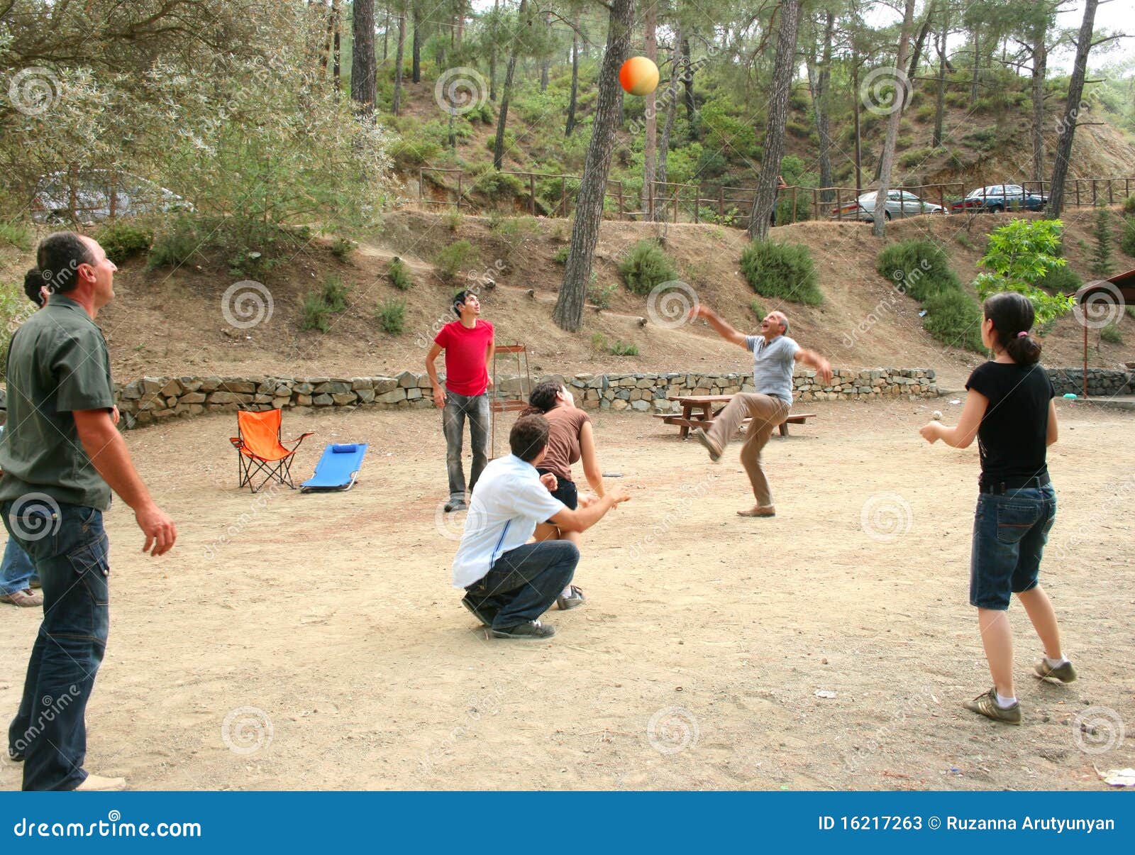 People playing ball stock image. Image of green, play - 16217263