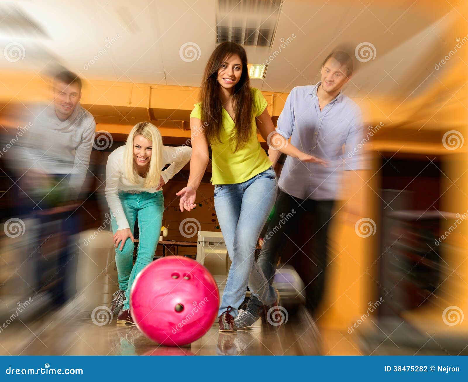 People playing bowling stock photo. Image of excitement - 38475282