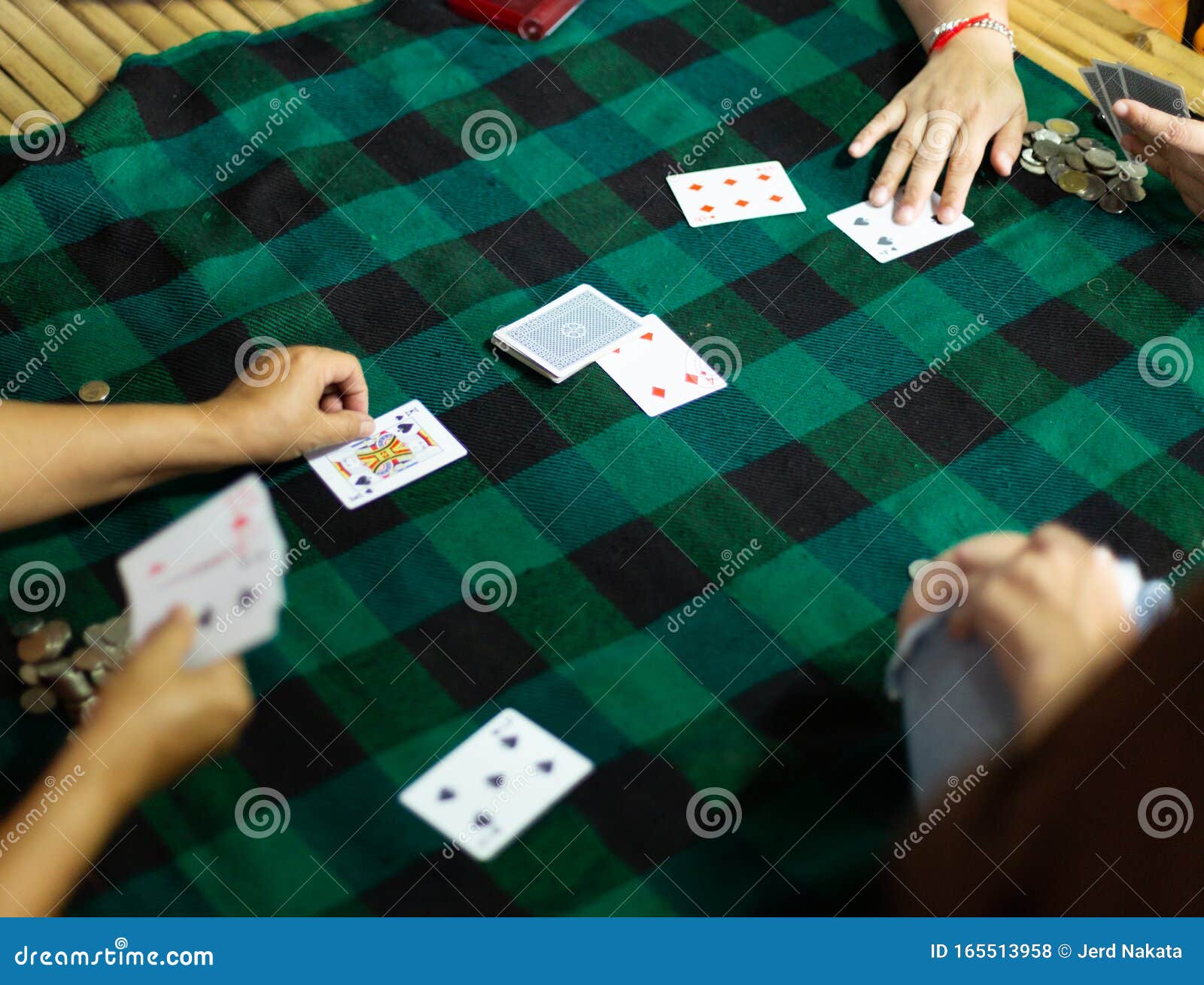 People Playing Card and Paying Coin Stock Photo - Image of currency ...