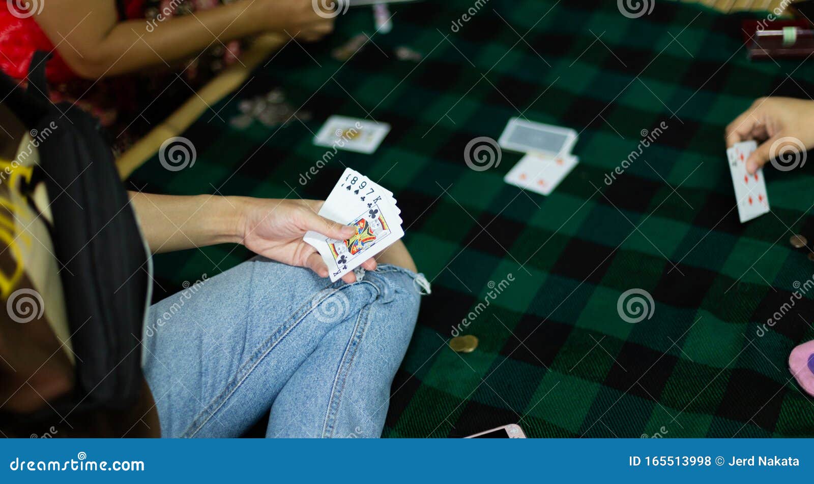 People Playing Card and Paying Coin Stock Photo - Image of addiction ...