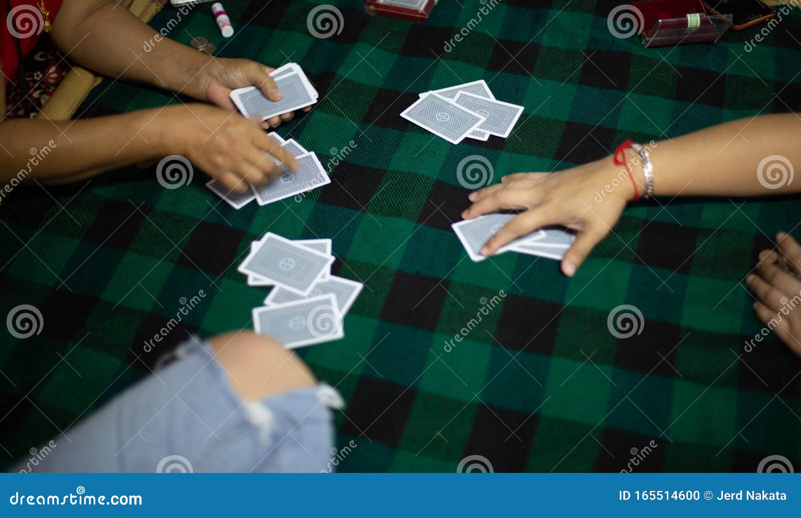 People Playing Card and Paying Coin Stock Photo - Image of business ...