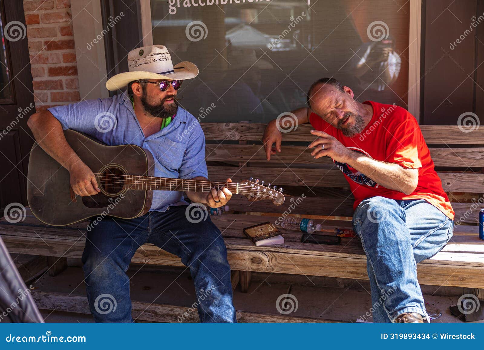 People Playing Guitar and Singing at an Event Editorial Stock Image ...