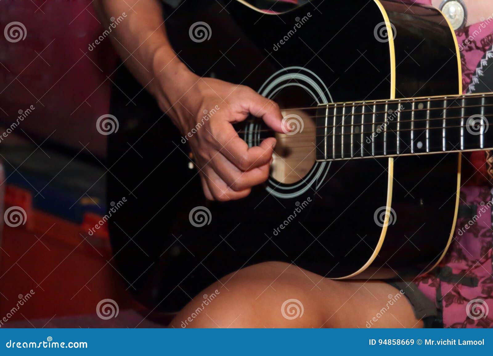 People playing guitar. stock image. Image of male, instrument - 94858669