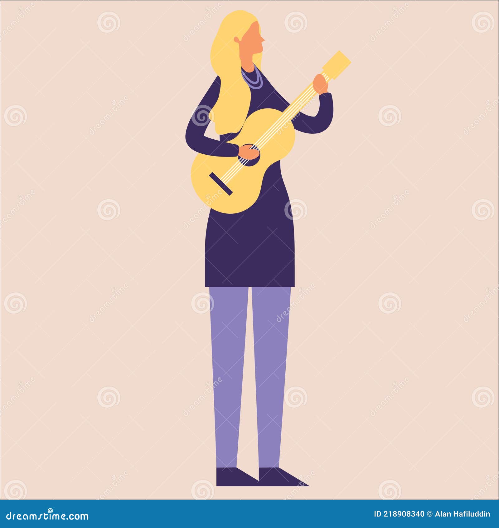 People Playing Instrument Vector Design Stock Vector - Illustration of ...