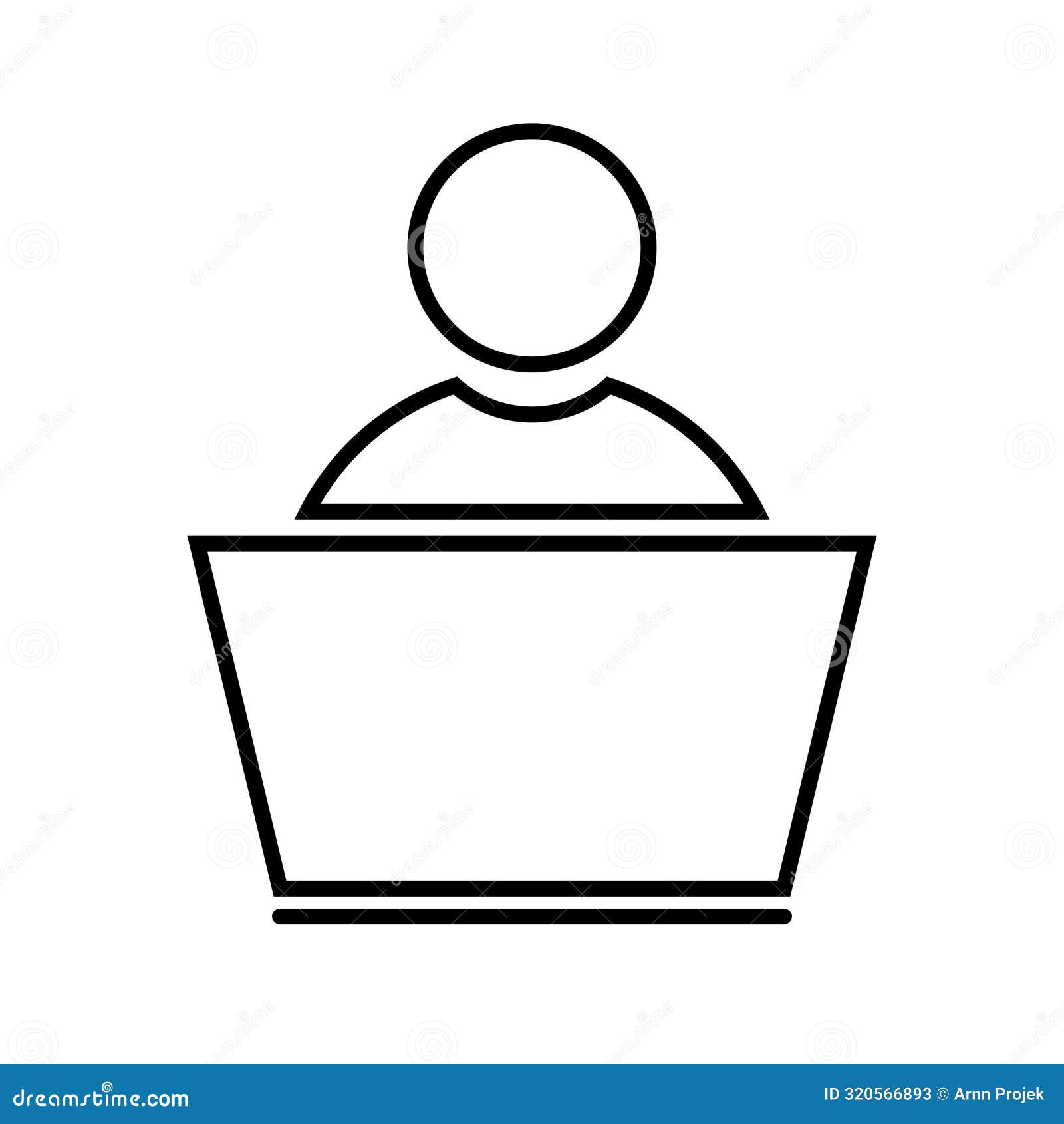 People are Playing on Laptops. Simple Black and White Outline Design ...