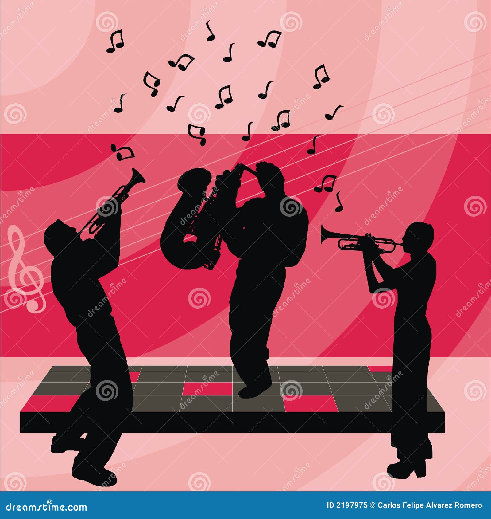 People playing music stock illustration. Illustration of musicians ...